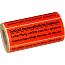 Warnetiketten, Vorsicht! Hochempfindliche Elektronik, 500 St&uuml;ck