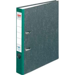 Ordner Herlitz maX.file nature, DIN A4, R&uuml;ckenschild geklebt, Hartpappe, R&uuml;ckenbreite 50 mm, gr&uuml;n, 1 St&uuml;ck
