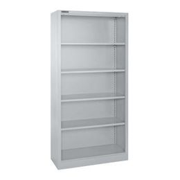 Sch&auml;fer Shop Sch&auml;fer Shop Select Stahlregal MS iCONOMY, 5 Ordnerh&ouml;hen, B 800 x T 400 x H 1935 mm, wei&szlig;aluminium RAL 9006