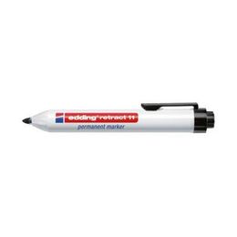 Edding retract 11 Permanentmarker, ohne Kappe, mit Druckmechanik, 1 St&uuml;ck, schwarz