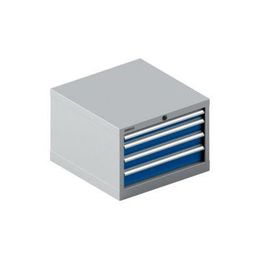 Sch&auml;fer Shop Sch&auml;fer Shop Select Schubladenschrank 27-27, 4 Sch&uuml;be, bis 75 kg, B 564 x T 572 x H 400 mm, enzianblau/wei&szlig;aluminium