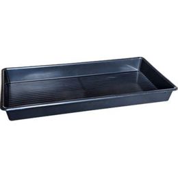 Auffangwanne f&uuml;r Kleingebinde, Volumen 86 l, stapelbar, B 600 x L 1200 x H 120 mm, Polyethylen, schwarz