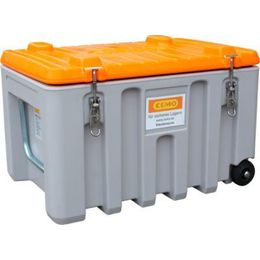 Trolley CEMO CEMbox 150, Polyethylen, 150 l, L 800 x B 600 x H 530 mm, stapelbar, grau/orange