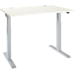 Sch&auml;fer Shop Sch&auml;fer Shop Select Schreibtisch ERGO-T 2.0, elektrisch h&ouml;henverstellbar, Rechteck, T-Fu&szlig;, B 1200 x T 800 x H 715-1205 mm, wei&szlig;/wei&szlig;alu