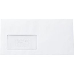 Briefumschl&auml;ge, DIN lang, mit Haftklebeverschluss, mit Fenster, hochwei&szlig;, Recyclingpapier, 80 g/m&sup2;, 250 St&uuml;ck