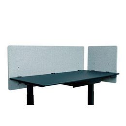 Schreibtisch-Trennwand Luxor, f&uuml;r Plattenst&auml;rke bis 40 mm, Klammerbefestigung, B 1600 x T 20 x H 600 mm, ca. 9 kg, recycelte Materialien, hellgrau