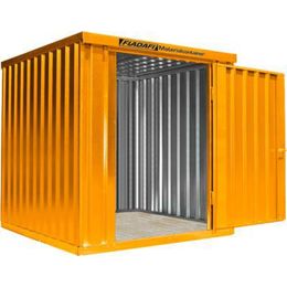 Materialcontainer MC 1200, lackiert, montiert, mit Holzfu&szlig;boden
