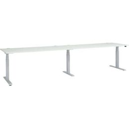 Sch&auml;fer Shop Sch&auml;fer Shop Select Schreibtisch ERGO-T 2.0 Big, elektr. h&ouml;henverstellbar, Rechteck, T-Fu&szlig;, B 3600 x T 800 x H 640-1300 mm, lichtgrau/wei&szlig;alu