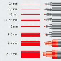 Staedtler Folienschreiber Universalstift, M, WF, rot, 10 St.