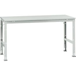 Manuflex Arbeitstisch UNIVERSAL Standard, 1750 x 1000 mm, Melamin lichtgrau, lichtgrau