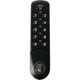 C+P Elektronisches Zahlenschloss, Vierstellige Zahlenkombination, Eurolocks 3780, schwarz