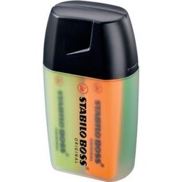 Textmarker Stabilo&reg; BOSS Original, 4er-Box, Keilspitze, lichtbest&auml;ndig, schnell trocknend, gelb/blau/gr&uuml;n/orange