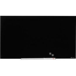 Glastafel NOBO Diamond, magnethaftend, aneinander montierbar, schwarz, 1260 x 710