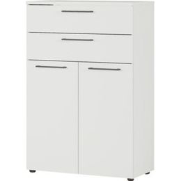 Aktenschrank Agenda, 3 OH, 2 Schubladen, B 800 x T 400 x H 1200, lichtgrau