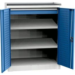 Schwerlastschrank, 2 Fachb&ouml;den, 1 Schublade,Tragkraft pro Fachboden 40 kg
