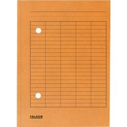 Dokumentenmappe Falken, DIN A4, 2-seitiger Gitterdruck, B 231 x H 318 mm, Karton, orange