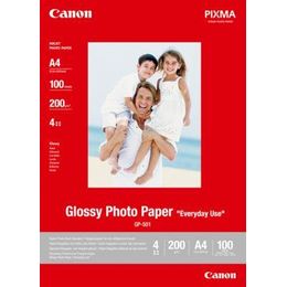 Fotoglanzpapier Canon Everyday Use Glossy GP-501, DIN A4, 200 g/m&sup2;, wei&szlig;, 1 Paket = 100 Blatt