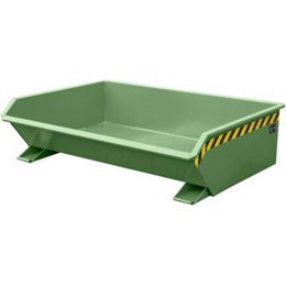 Kipp-Beh&auml;lter Bauer Mini Typ MGU 610, besonders niedrige Bauh&ouml;he, gr&uuml;n