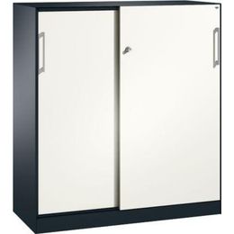 Schiebet&uuml;renschrank ASISTO C 3000, 3 Ordnerh&ouml;hen, mit Abdeckplatte, Breite 1200 mm,
