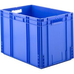 Sch&auml;fer Shop Euro Box Serie MF 6420, aus PP, Inhalt 82,9 L, Durchfassgriff, blau