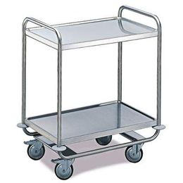 ROLLCART Tischwagen f&uuml;r Labor und Produktion, 2 Etagen, 1000 x 600 mm