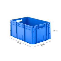 Sch&auml;fer Shop Euro Box Serie LTF 6280, aus PP, Inhalt 53,8 L, Durchfassgriff, blau
