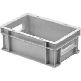 Ringoplast Kunststoffkasten Serie Unista S120, Durchfassgriffe, glatter Boden, L 300 x B 200 x H 120 mm, grau