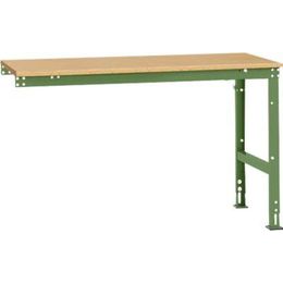Manuflex Ansatztisch UNIVERSAL Standard, 1500 x 800 mm, Multiplex natur, resedagr&uuml;n