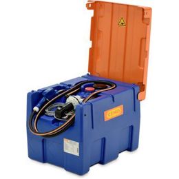 Mobile Tankstelle CEMO Blue-Mobil EASY, mit Membranpumpe CEMATIC BLUE 12 V, 200 l Tank f&uuml;r AdBlue&reg;, Klappdeckel, B 800 x T 620 x H 610 mm