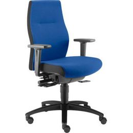 Dauphin B&uuml;rostuhl SHAPE XTL, Synchronmechanik , mit Armlehnen, Sitzzeit 8+ Stunden, mit Universalrollen, blau