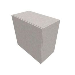 Fl&uuml;gelt&uuml;renschrank SOLUS PLAY, 2 Ordnerh&ouml;hen, grifflos, B 800 x T 440 x H 748 mm, Ceramic grey