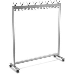 Reihen-Garderobenst&auml;nder, Leichtmetall, 1560 mm breit, ohne Schirmhalterung