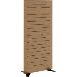 Akustik Trennwand PAPERFLOW&reg;, 30 mm starker Akustik-Schaumstoff, Holz, Buche lackiert, B 795 x T 370 x H 1800 mm