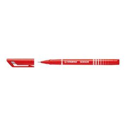 Stabilo Fineliner Sensor, Strichbreite 0,3 mm, rot, 10 St.