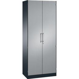 Fl&uuml;gelt&uuml;renschrank ASISTO C 3000, 5 Ordnerh&ouml;hen, B 800 mm, anthrazit/alusilber