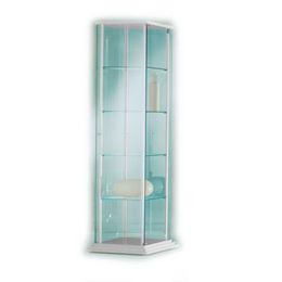 Stand-Pr&auml;sentationsvitrine Forum III, B 510 x T 510 x H 1760 mm