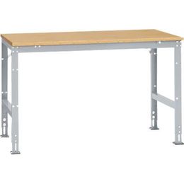 Manuflex Arbeitstisch UNIVERSAL Standard, 1500 x 1000 mm, Multiplex natur, alusilber