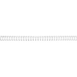 GBC Drahtbinder&uuml;cken WireBind, A4, 34 Ringe, 9,5 mm f&uuml;r max. 85 Seiten, 100 St&uuml;ck, silber