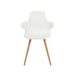 Schalenstuhl Topstar&reg; T 2020, 4-Fu&szlig;, desinfektionsmittelbest&auml;ndig, mit Armlehnen, wei&szlig;/Buche