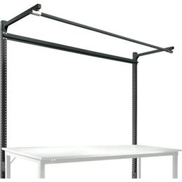 Manuflex Aufbauportal m. Ausleger, Grundtisch SPEZIAL Arbeitstisch/Werkbank UNIVERSAL/PROFI, 2000 mm, anthrazit