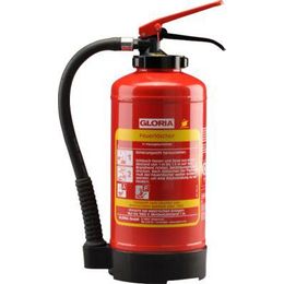 Gloria Fettbrand-Aufladel&ouml;scher FA3EASY, 3 Liter, 30 Sek. Spritzdauer, frostsicher bis -5 &deg;C, mit Wandhalterung, Fu&szlig;ring, rot