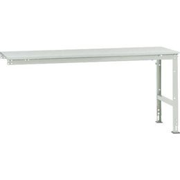 Manuflex Ansatztisch UNIVERSAL Standard, 2000 x 800 mm, Kunststoff lichtgrau, lichtgrau