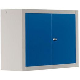 Sch&auml;fer Shop Sch&auml;fer Shop Select Wandschrank MS 750, zweit&uuml;rig, mit Zwischenboden, B 750 x T 320 x H 600 mm, Stahl, wei&szlig;aluminium/enzianblau