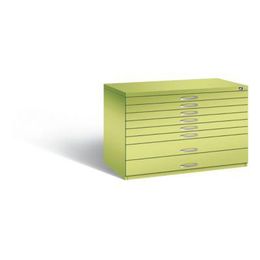 Planschrank aus Stahl, f&uuml;r Formate bis DIN A1, 8 Schubladen