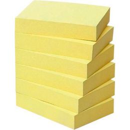 Post-it&reg; Haftnotizen, Recycling-Papier, 51 mm x 38 mm, 6 x 100 Blatt, gelb