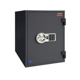 Tresor Salvus Venezia 75 EL, Feuerwiderstand LFS 60P nach EN 15659, Sicherheitsstufe S 2, Elektronikschloss, 1 Fachboden & 1 ausziehbare Schublade, B 485 x T 450 x H 792 mm, graphitgrau RAL 7024
