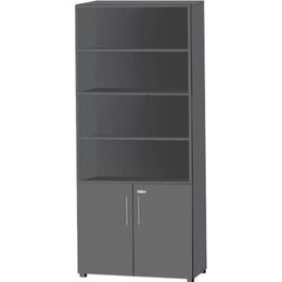 Sch&auml;fer Shop Sch&auml;fer Shop Select Kombischrank Start Off, 6 OH, 2 OH mit T&uuml;r, abschlie&szlig;bar, B 800 x T 420 x H 2240 mm, graphit/graphit