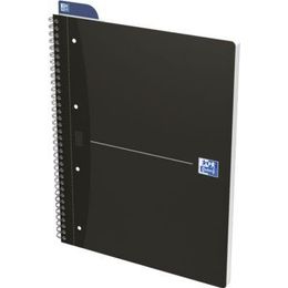 Oxford Office-Collegeblock, DIN A4+, 70 Blatt kariert, 5er Pack, schwarz