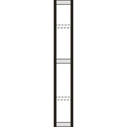 Steckregal Stora 100, Abschlussrahmen f&uuml;r 5 B&ouml;den, schwarz