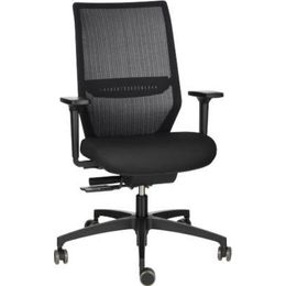 Dauphin B&uuml;rostuhl SHAPE ECONOMY 2 MESH, Synchronmechanik, mit Armlehnen, 3D-Sitzgelenk, schwarz